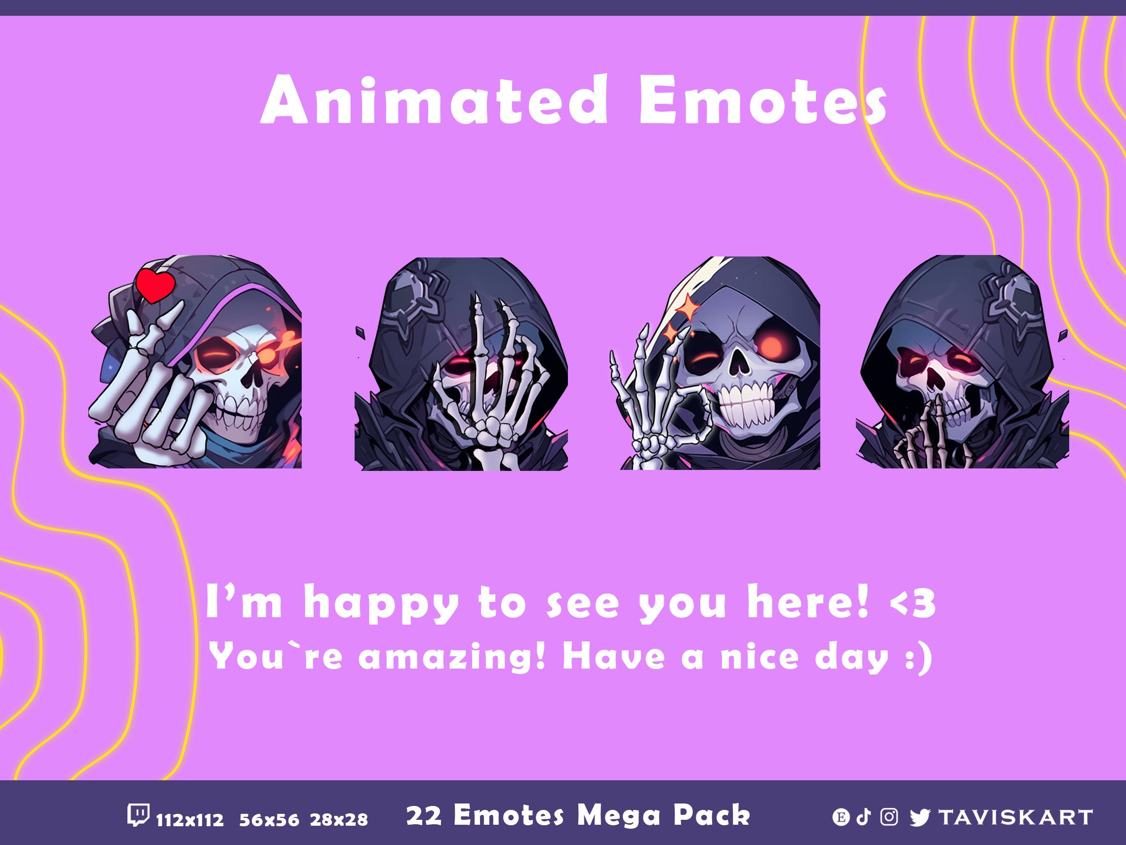 Animated Skull Emotes: Death, Raid, Lurk - Twitch, Discord, Youtube ...