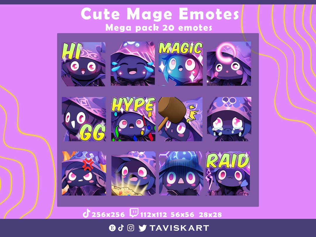 Mage Emotes, Twitch Emotes, Text Emotes, Wizard Emotes, Magic Twitch ...