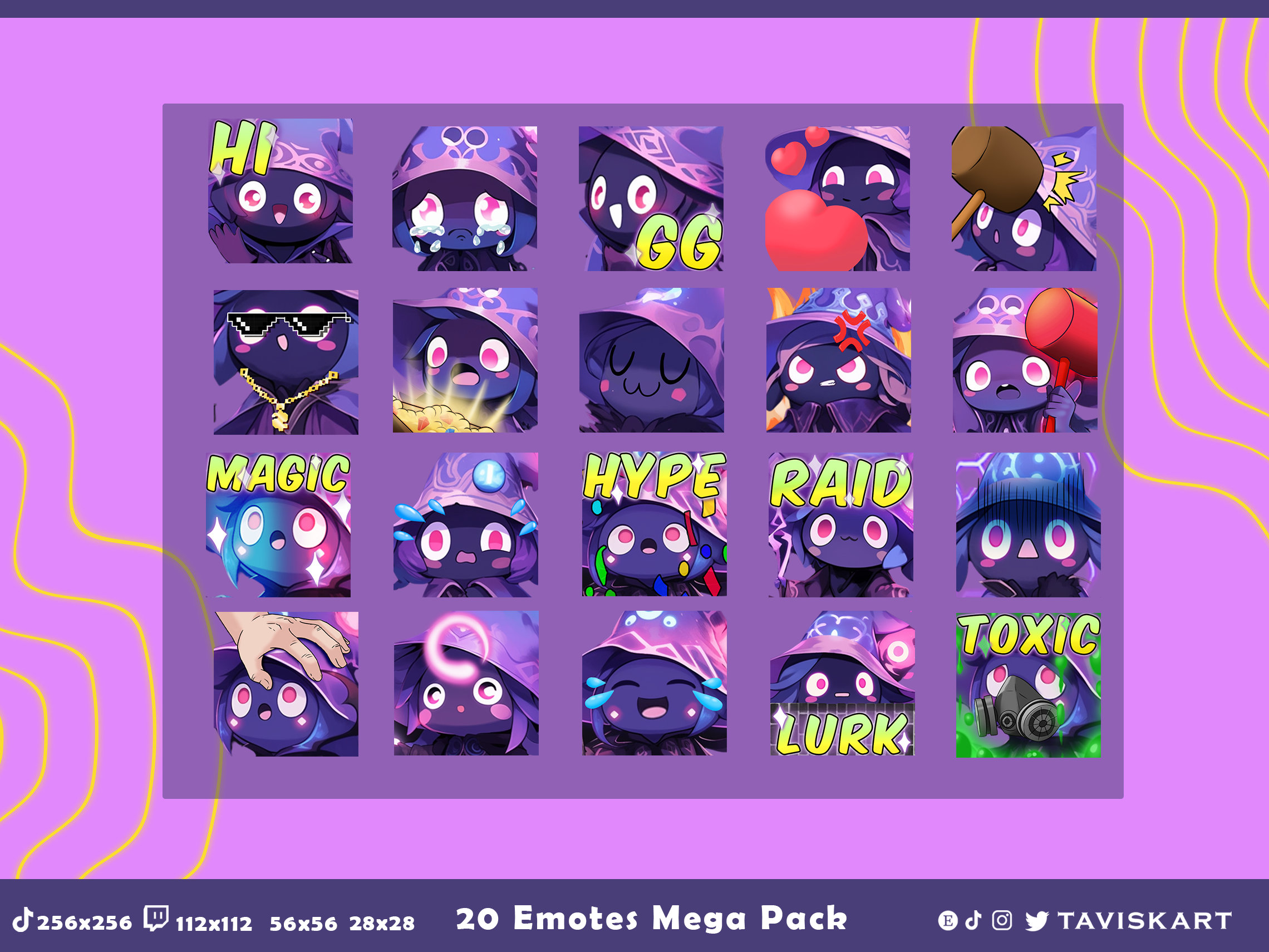 Mage Emotes, Twitch Emotes, Text Emotes, Wizard Emotes, Magic Twitch ...