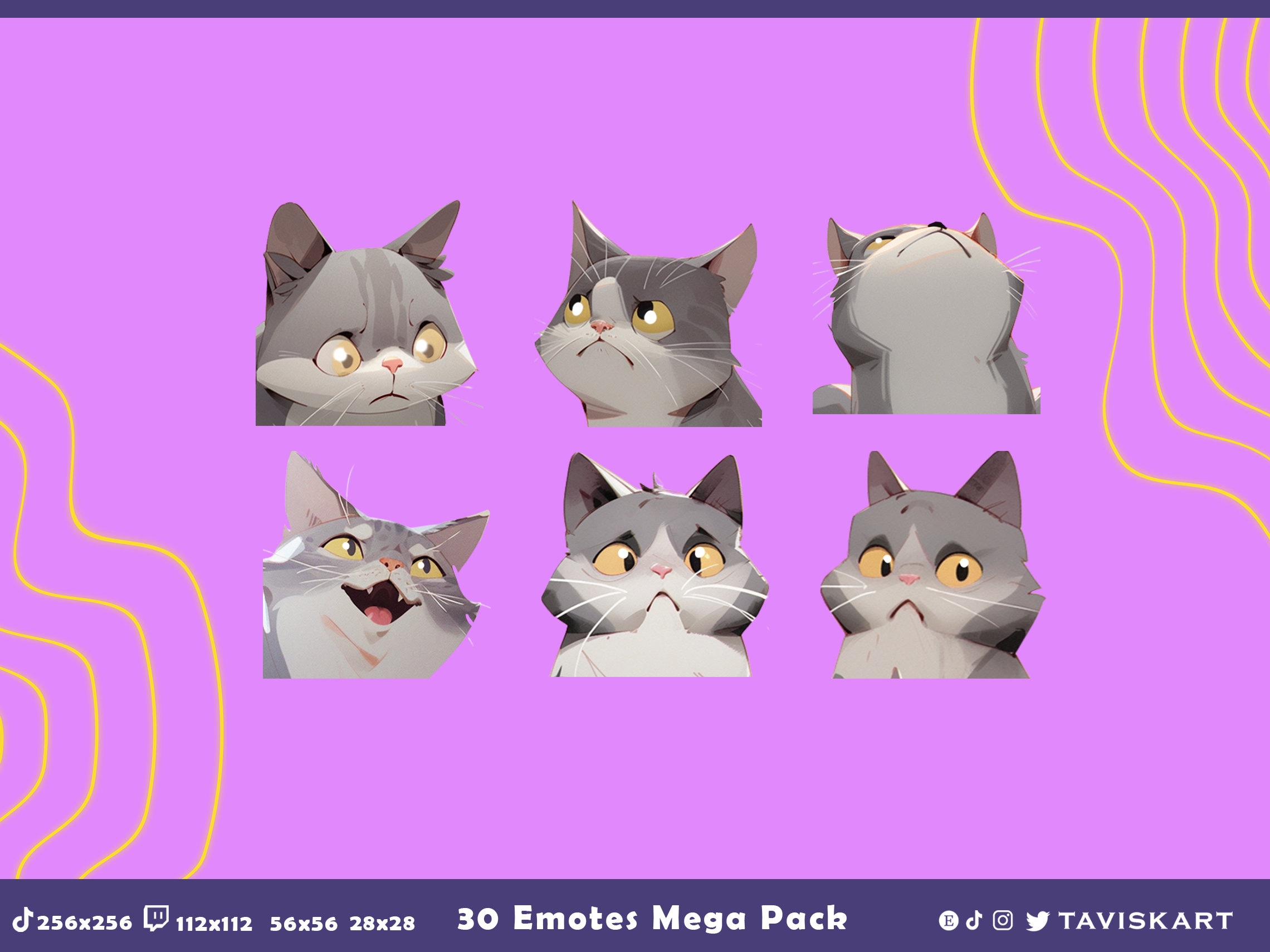 Twitch Emotes, Twitch Sub Emotes, Grumpy Cat Emotes, Cat Twitch Emote ...