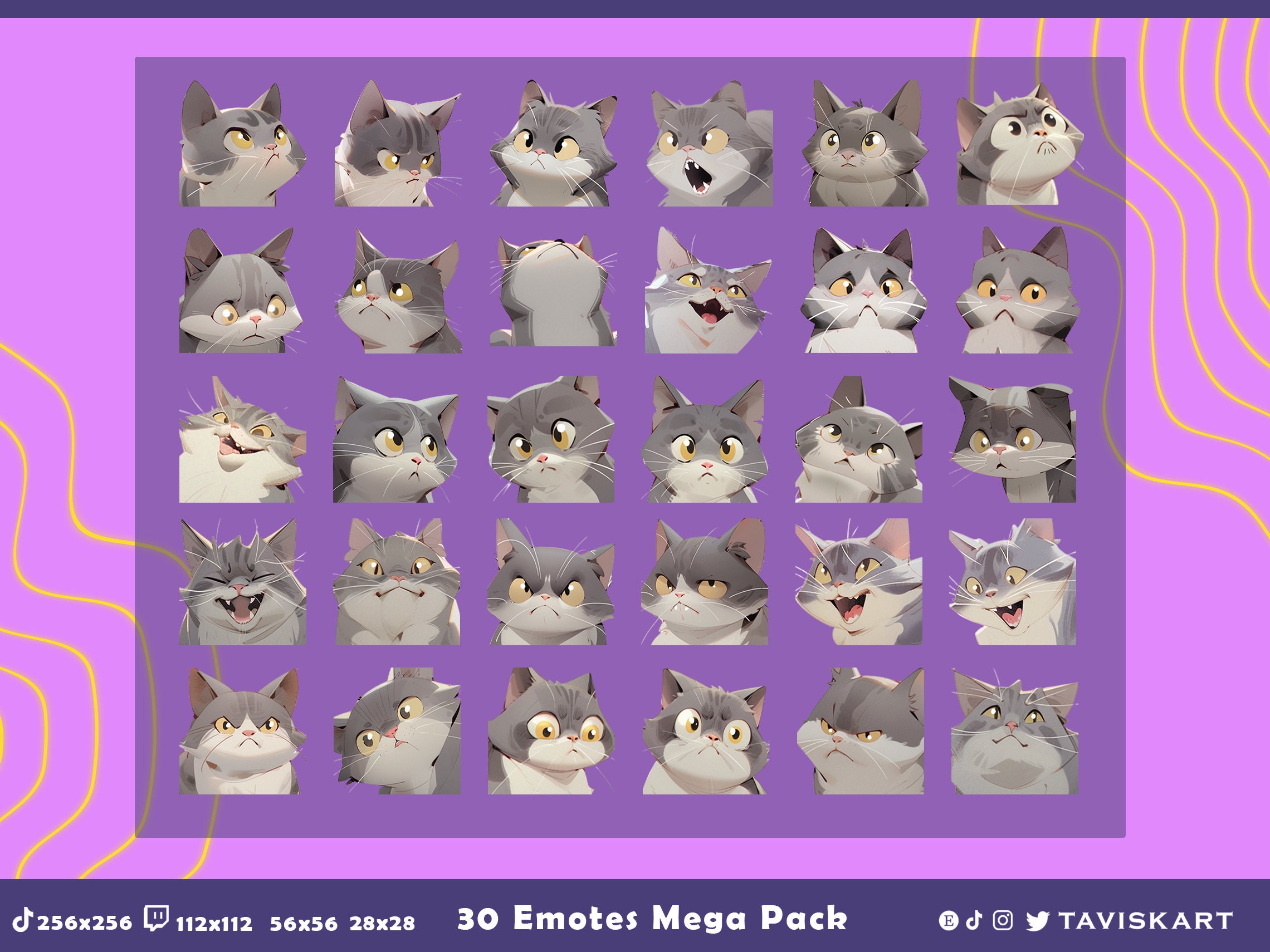Twitch Emotes, Twitch Sub Emotes, Grumpy Cat Emotes, Cat Twitch Emote ...