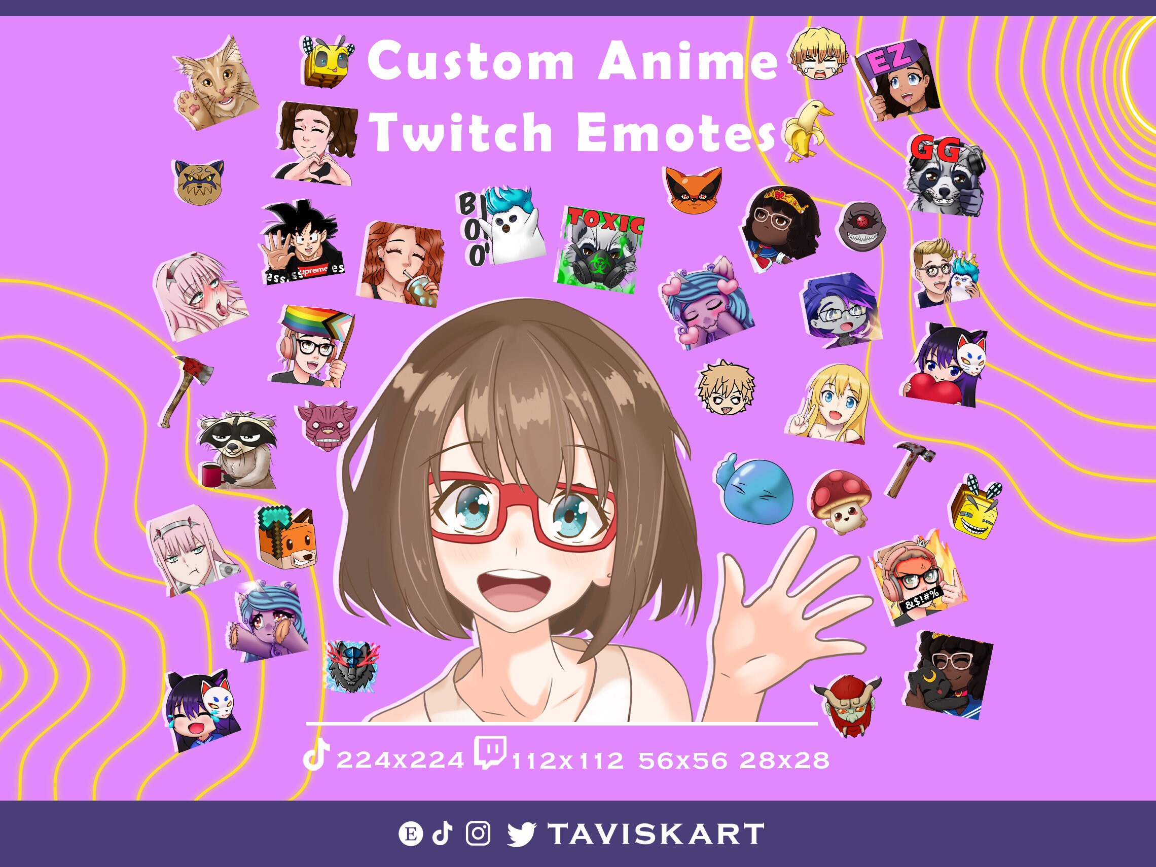Anime Emotes Twitch Emotes Cute Discord Emotes Twitch Sub - Etsy Ireland
