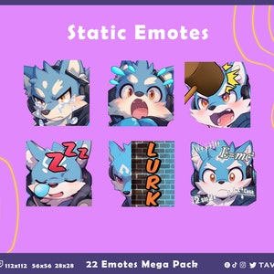 Animated Chibi Wolf Emotes, Streamer Graphics (digital File) - Etsy