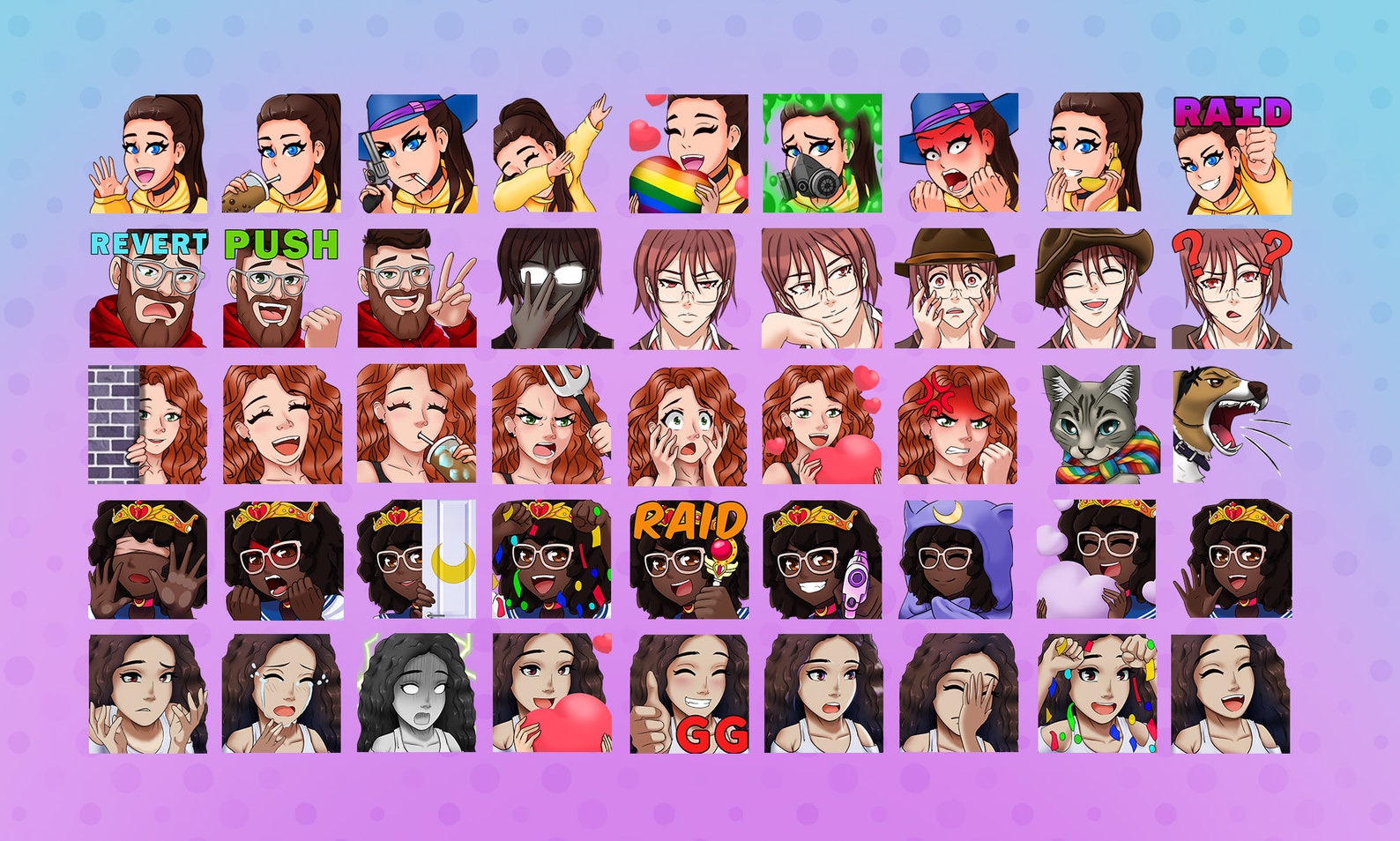 Custom Animated Emotes, 4 Animated Twitch Emotes, Emotes for Your ...