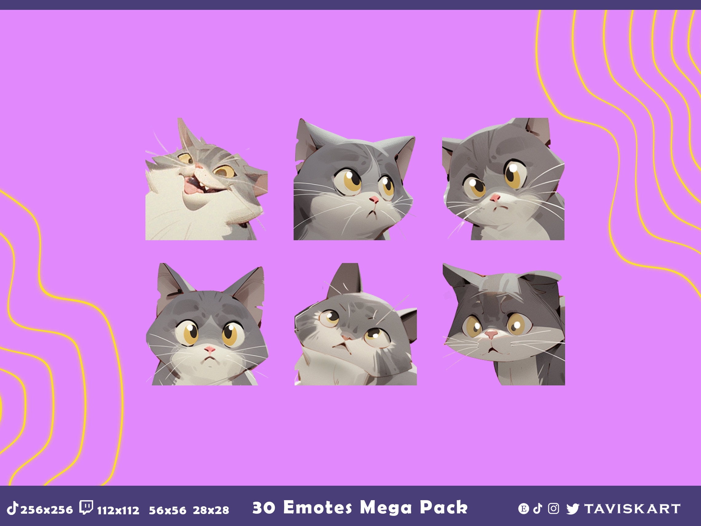 Twitch Emotes, Twitch Sub Emotes, Grumpy Cat Emotes, Cat Twitch Emote ...
