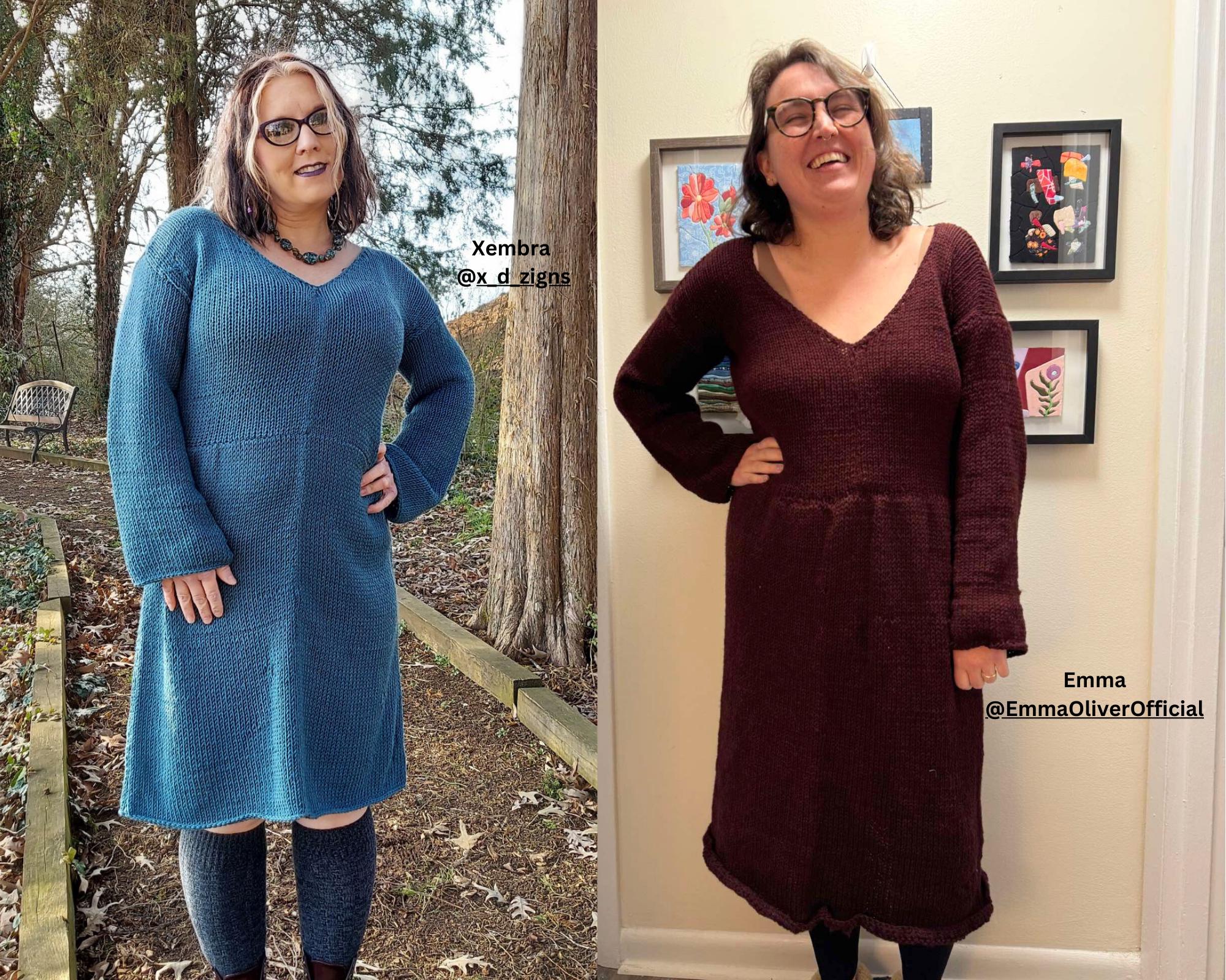 MAXI DRESS on Addi / Sentro Knitting Machine * Dress Pattern for Sentro ...