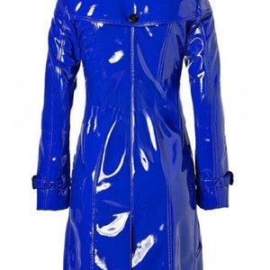 Blue PVC Vinyl Women's Trench Coat Best Gift for Her - Etsy