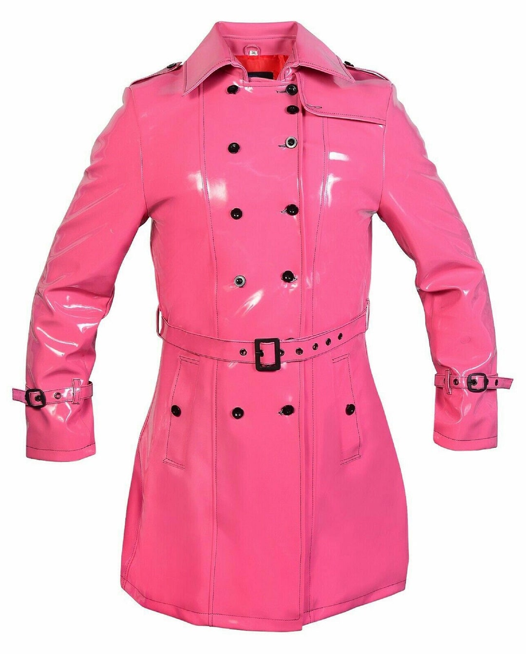 Pink PVC Vinyl Women's Trench Coat Best Gift for Her - Etsy