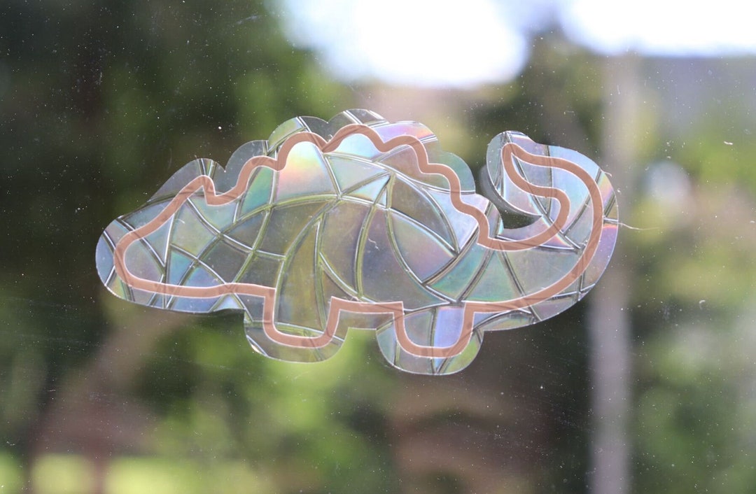 Ankylosaurus Dinosaur Window Sticker With Rainbow Effect Suncatcher - Etsy