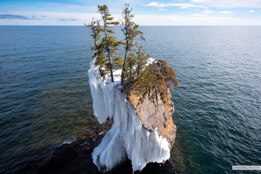 Tettegouche State Park Sea Stack in Winter - North Shore of Lake ...