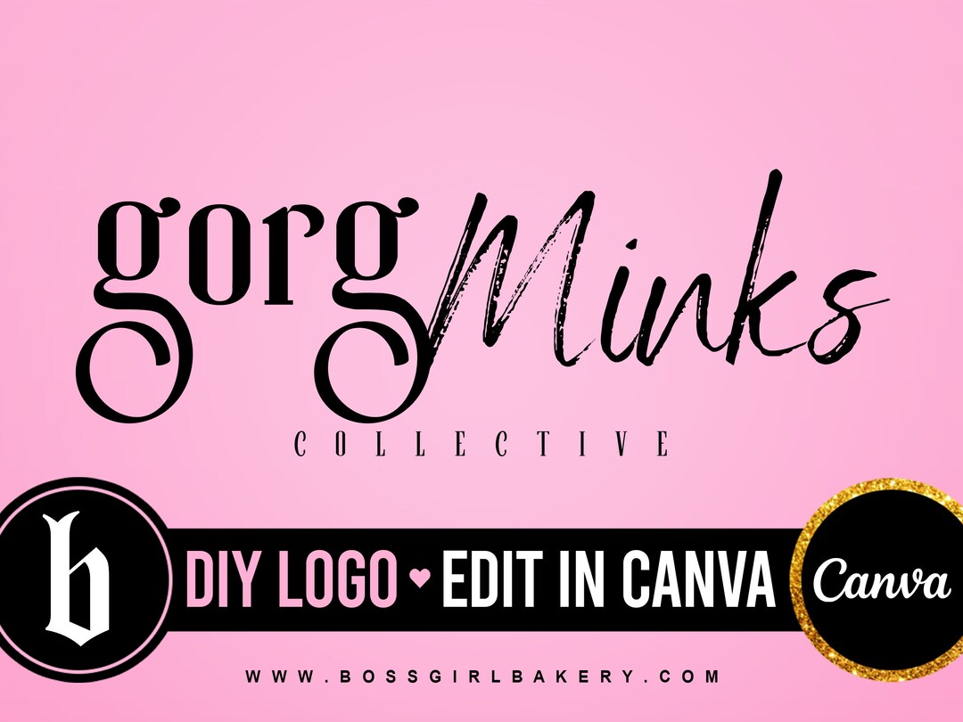 Canva Logo Design, Makeup Logo, Lash Logo, Mink Lashes Logo, Small ...