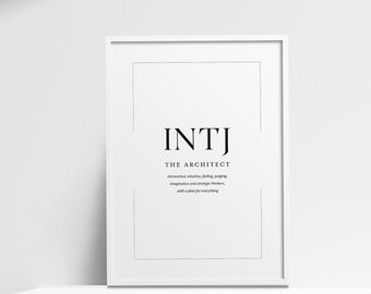 Mbti Intj Poster - Etsy UK
