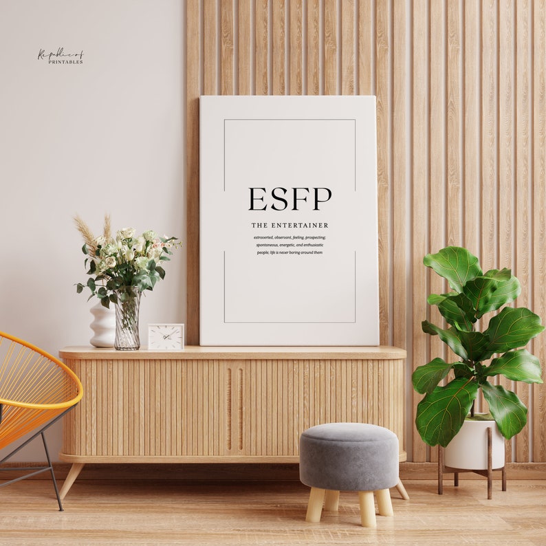 ESFP Printable Wall Art MBTI Printable Poster Myers-briggs Type ...