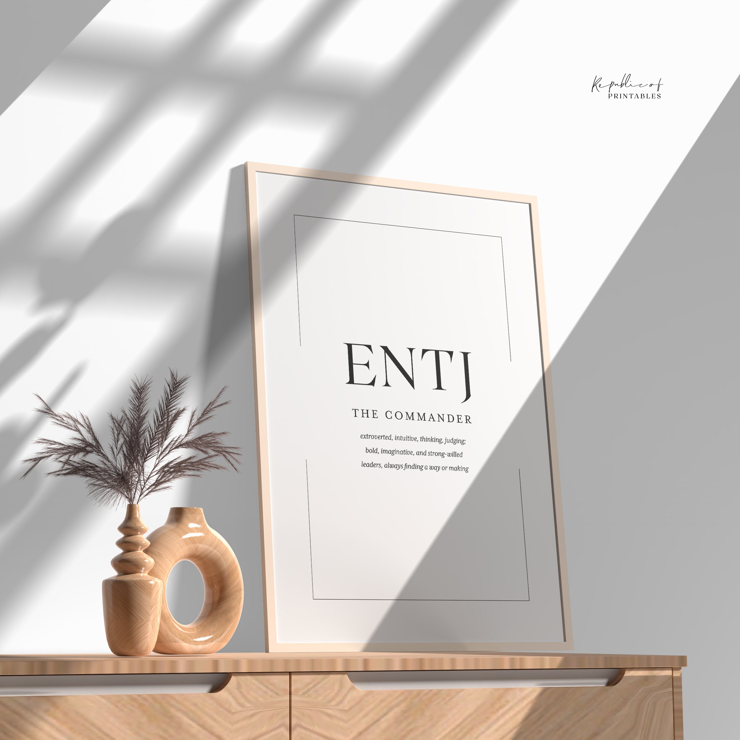 ENTJ Printable Wall Art MBTI Printable Poster Myers-briggs Type ...