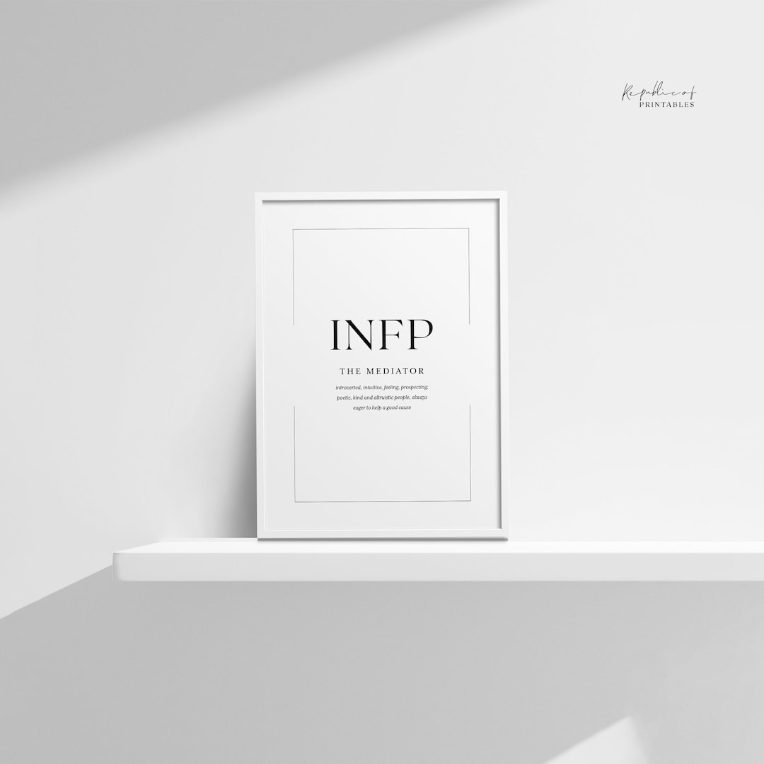 INFP Printable Wall Art MBTI Printable Poster Myers-briggs Type ...