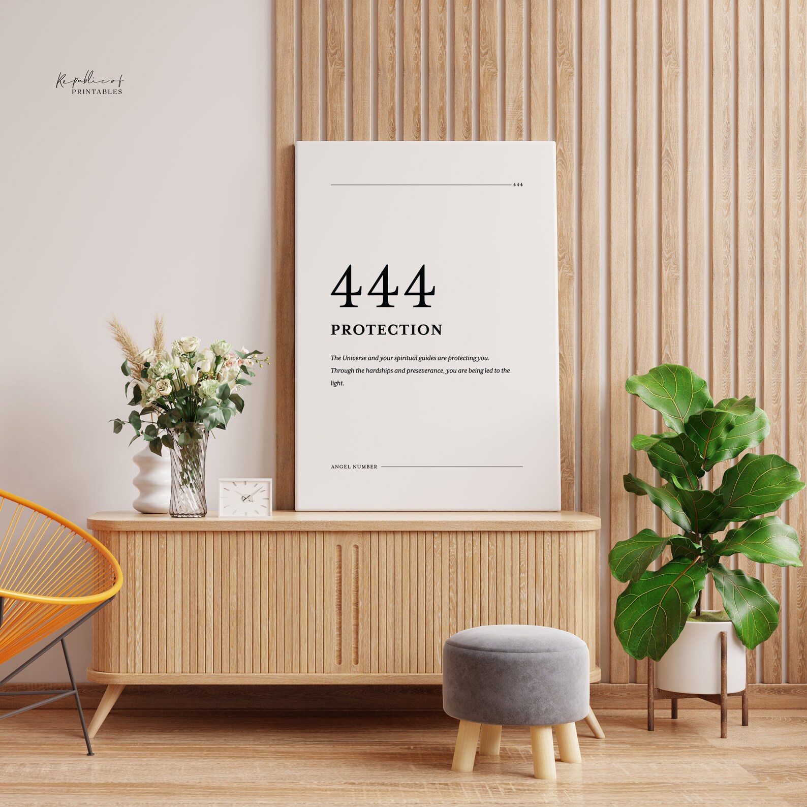 Angel Number 444 Printable Wall Art Divine Message - Etsy