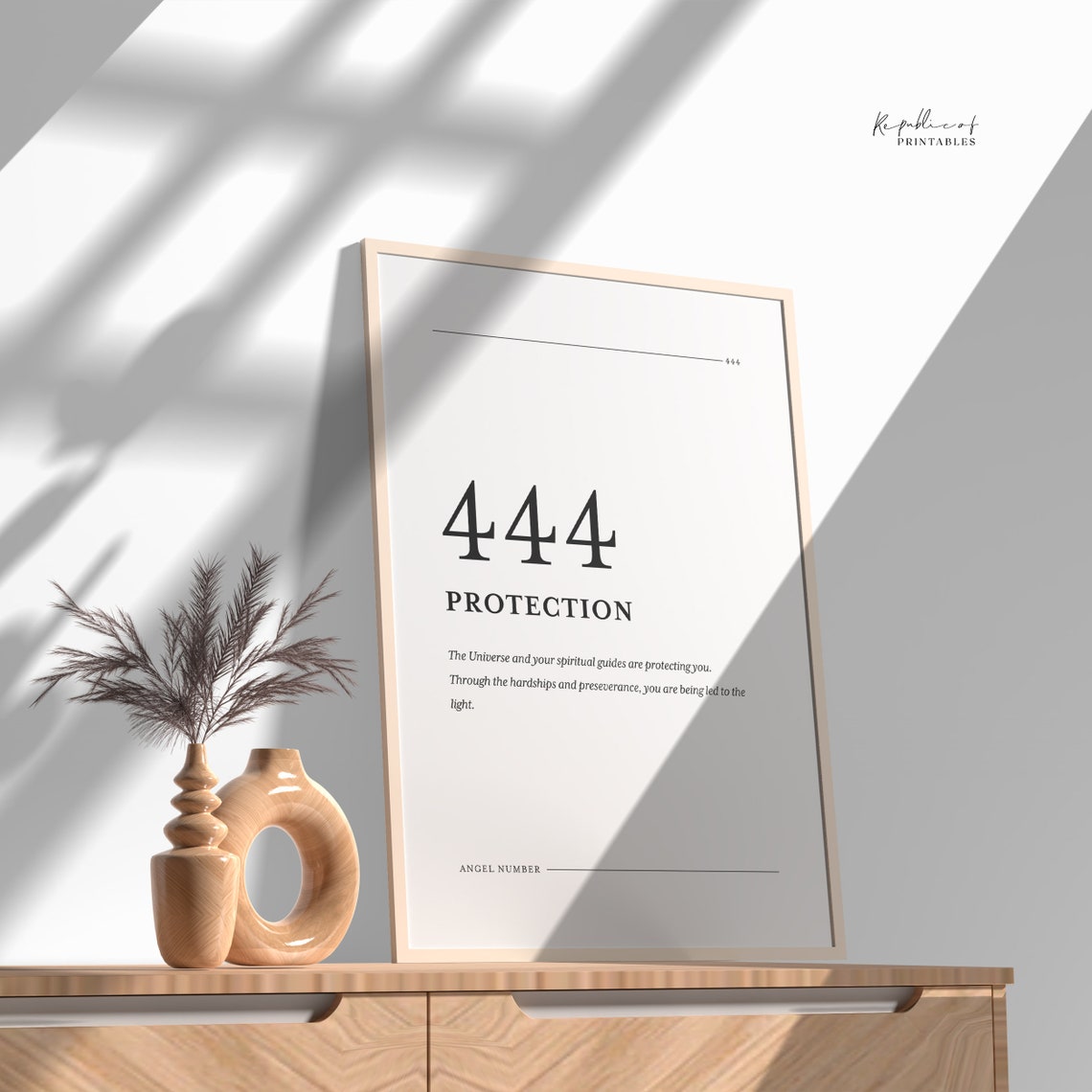 Angel Number 444 Printable Wall Art Divine Message - Etsy