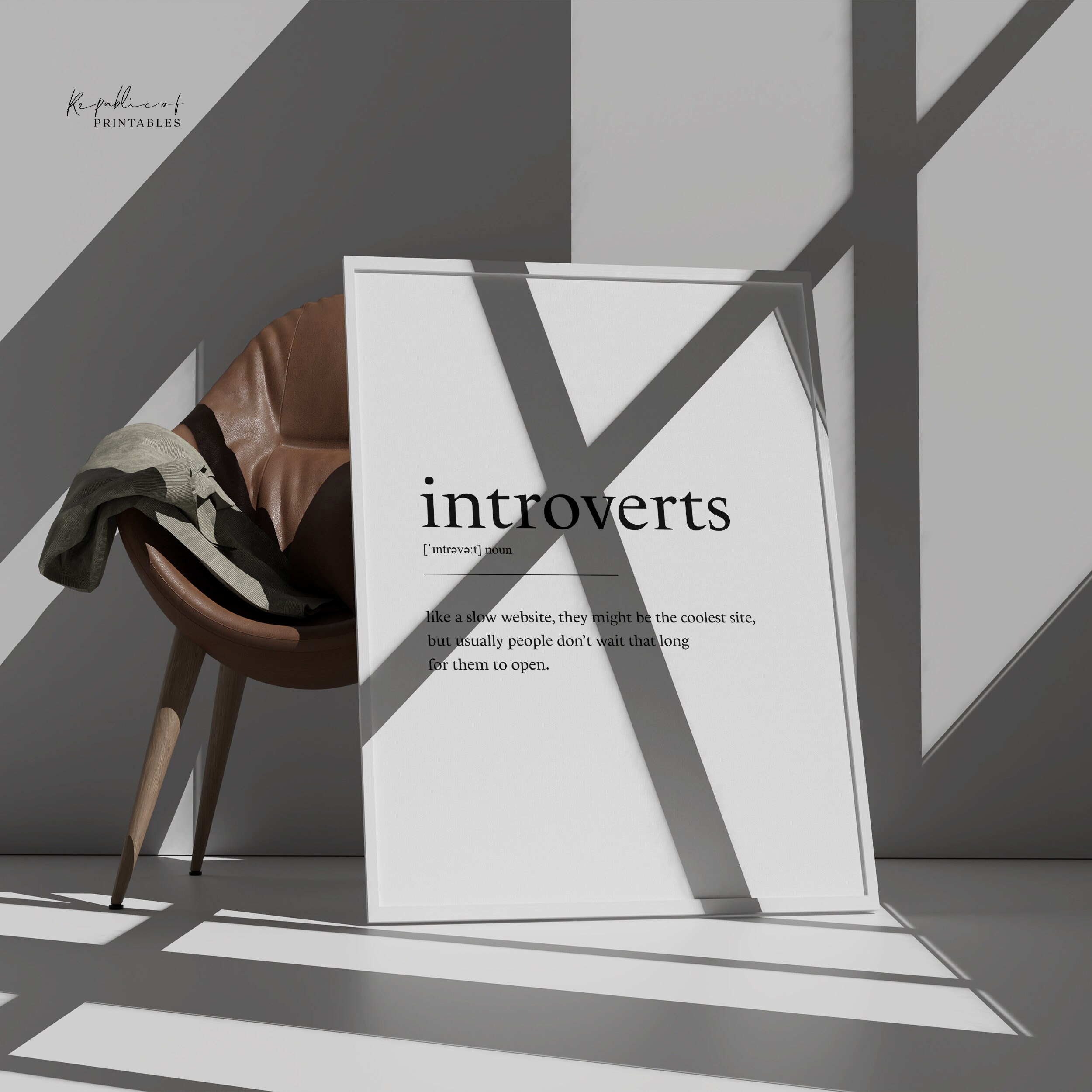 Introverts Printable Wall Art Instant Download Poster Print Printable ...