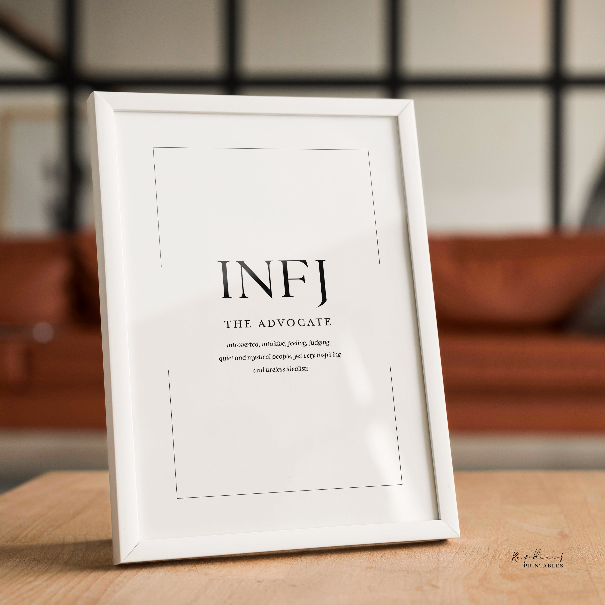 INFJ Printable Wall Art MBTI Printable Poster Myers-briggs Type ...