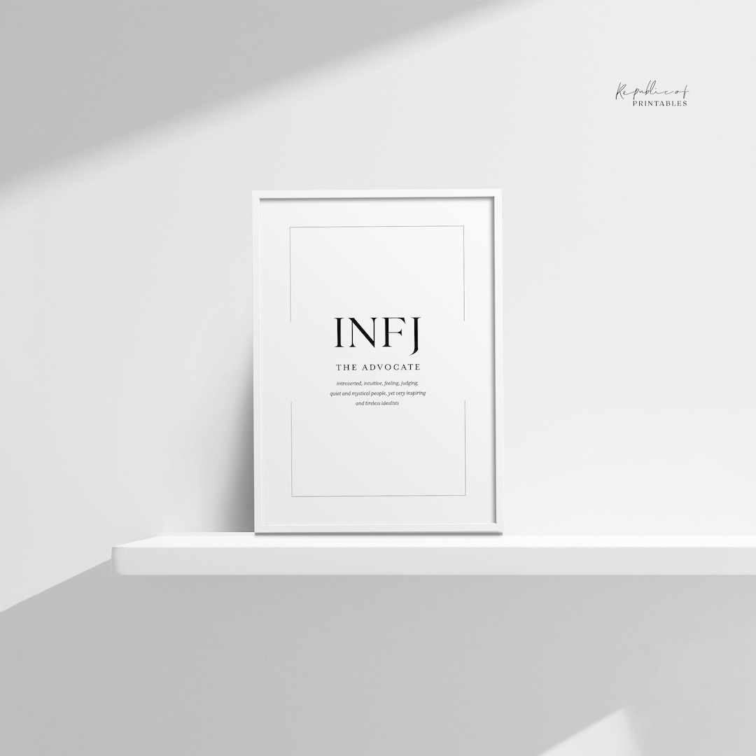 INFJ Printable Wall Art MBTI Printable Poster Myers-briggs Type ...