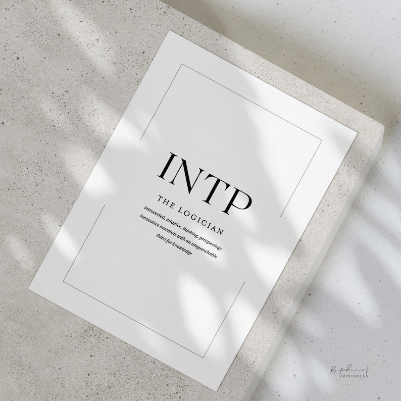 INTP Printable Wall Art MBTI Printable Poster Myers-briggs - Etsy Australia
