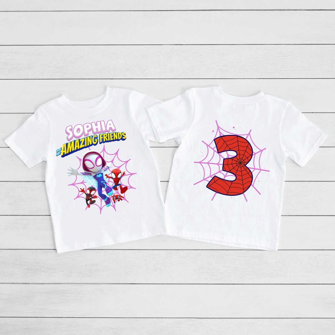 Spidey and Her Amazing Friends Birthday Shirt, Spidey Ghost Shirt ...