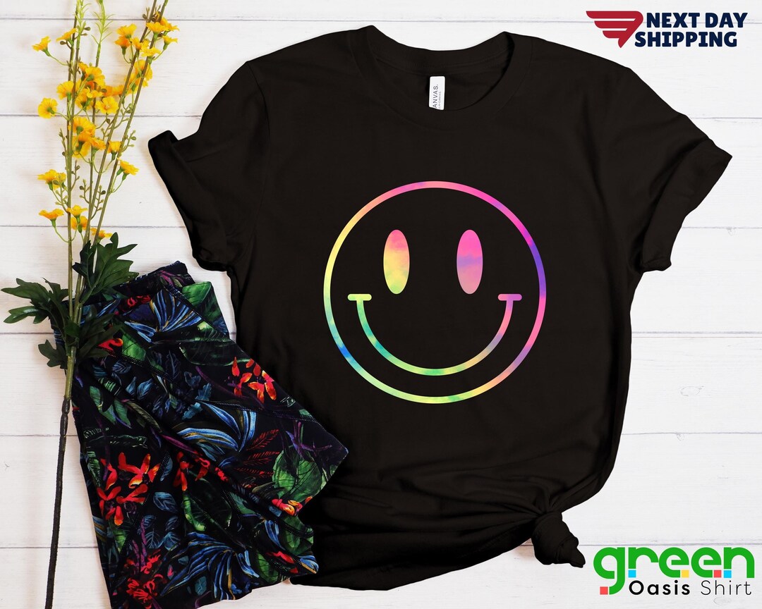 Smile Face Tshirt, Happy Face Tshirt, Cute Smile Tee, Positive Quotes ...