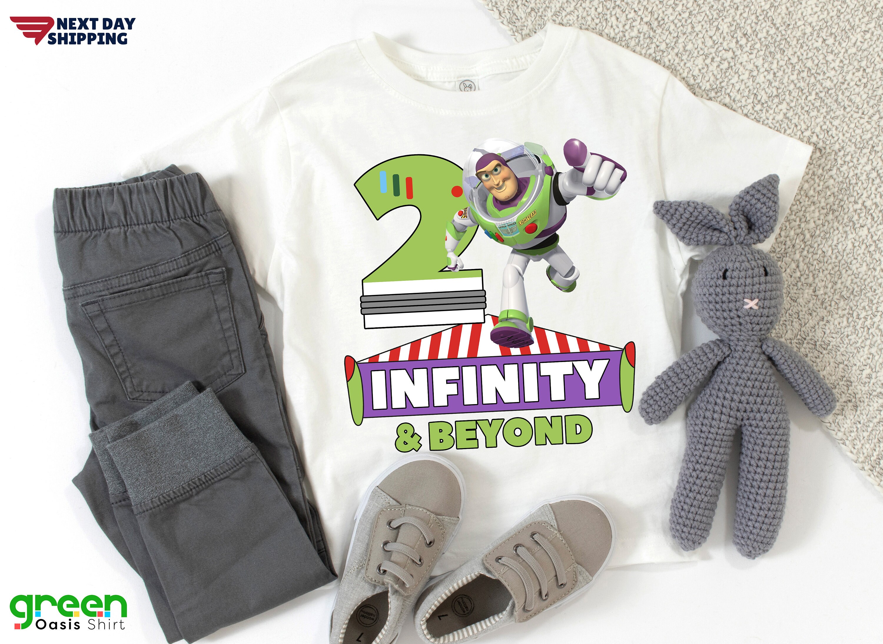 Two Infinity and Beyond Birthday T Shirt, 2nd Birthday Shirt, Custom ...
