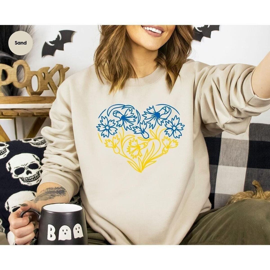 Ukraine Sweatshirt, Ukrainian Flag, Support Ukraine Shirt, Stand With ...