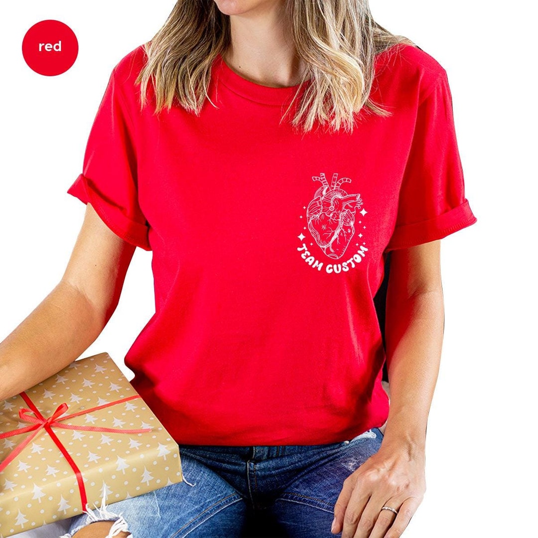 Custom CHD Awareness Tshirt, I Wear Red CHD Warrior, Personalized Heart ...