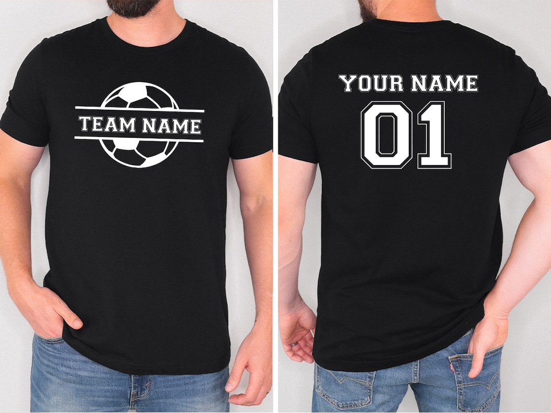 Custom Soccer Team Name Your Name Number Shirt, Customized Soccer Ball ...