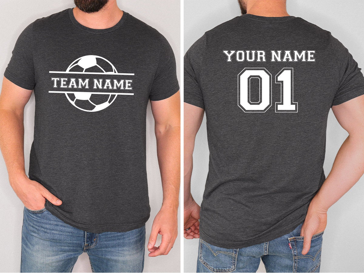 Custom Soccer Team Name Your Name Number Shirt, Customized Soccer Ball ...
