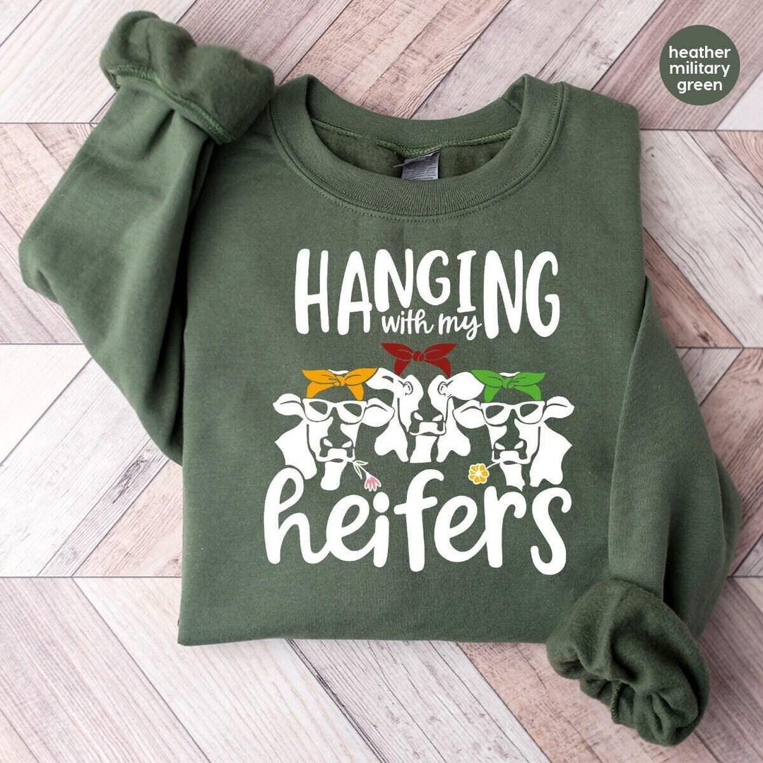 Funny Heifer Tees and Sweaters, Farmer Sweatshirt, Bandana Cow Hoodie ...