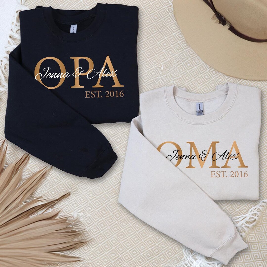Custom Opa Oma Sweatshirt, Grandma T-shirt, Mother's Day Gifts, Father ...