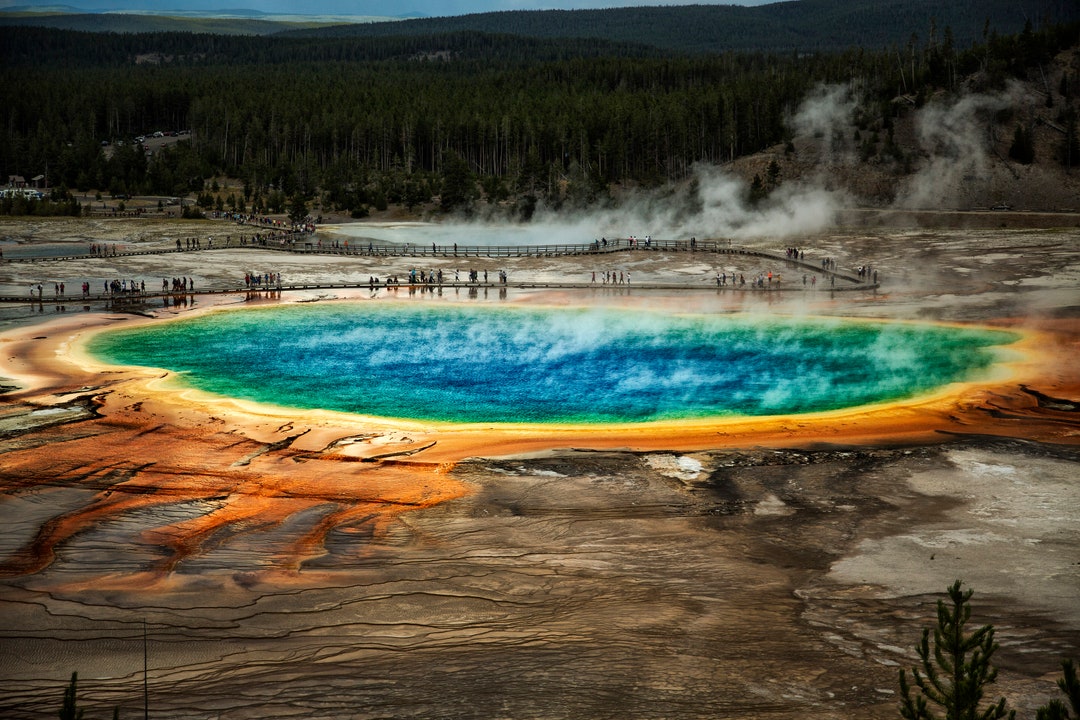 The Grand Prismatic Pond in Yellowstone - Etsy