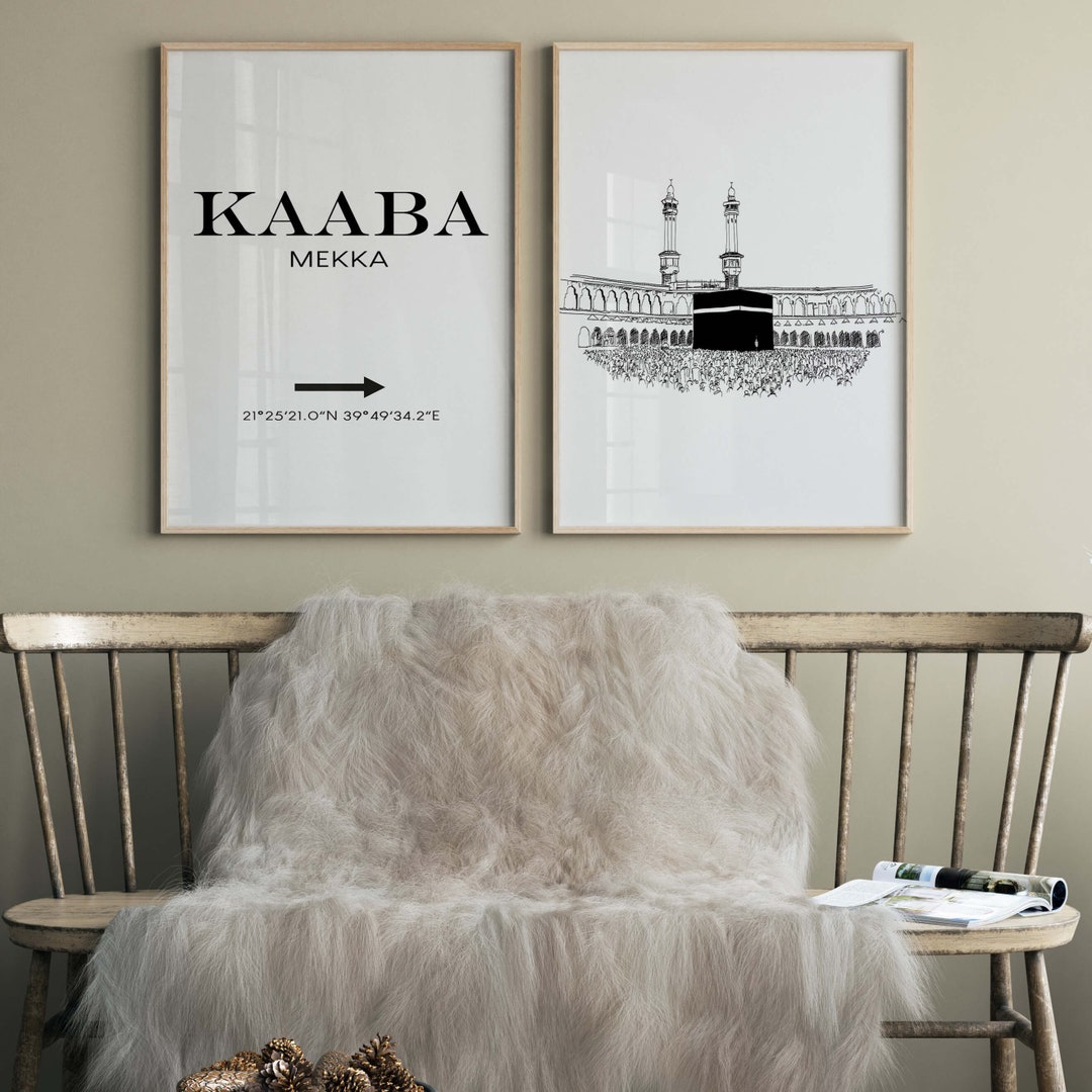 2x Islamic Poster Set Islamic Murals Islamic Wall Art Art Prints Wall ...