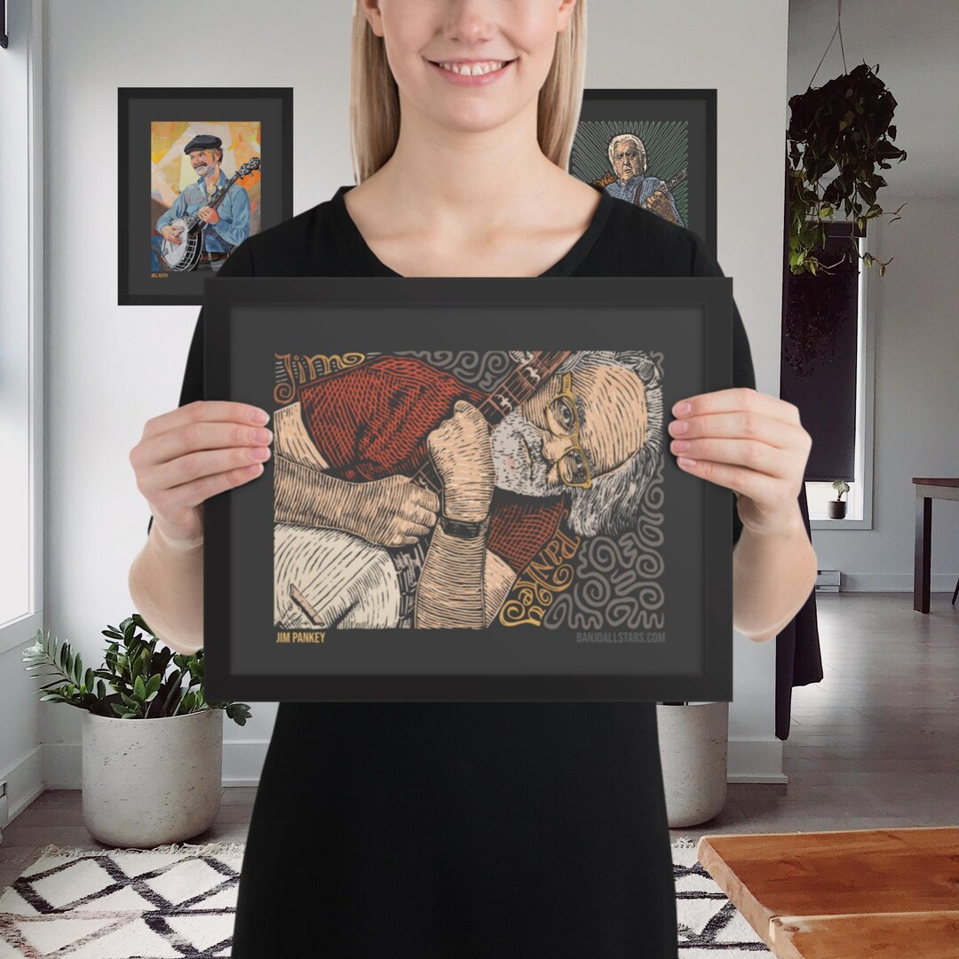 FRAMED Banjo All-stars, Jim Pankey, 11x14 Portrait - Etsy
