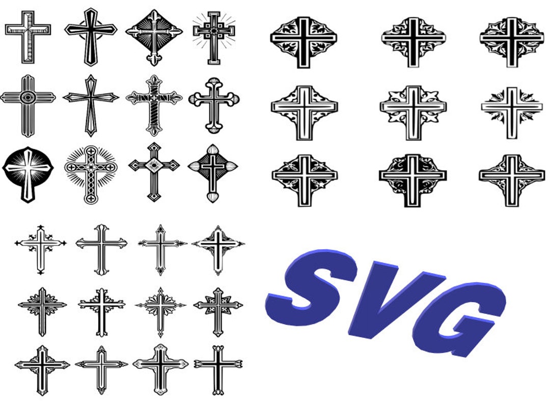 CROSS BUNDLESVG Files Cross Cut Files Cross Clipart Cross - Etsy