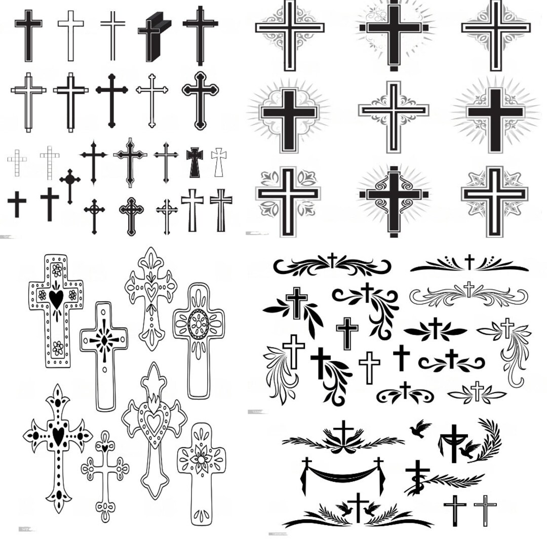CROSS BUNDLE, arquivos SVG, arquivos de corte cruzado, clipart cruzado ...