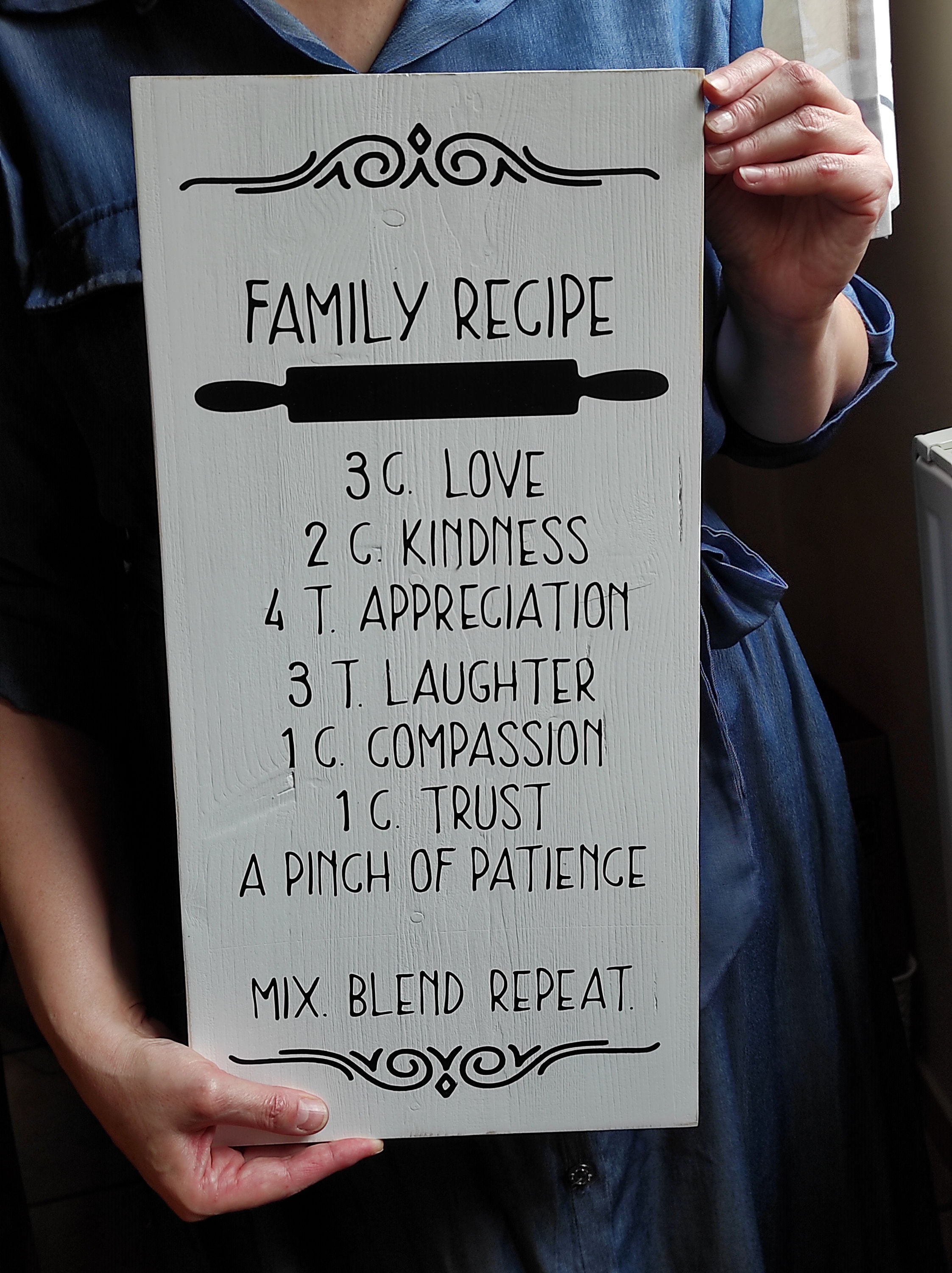 Family Recipe Wood Sign| Kitchen Decor| Family Sign| Family Recipes ...