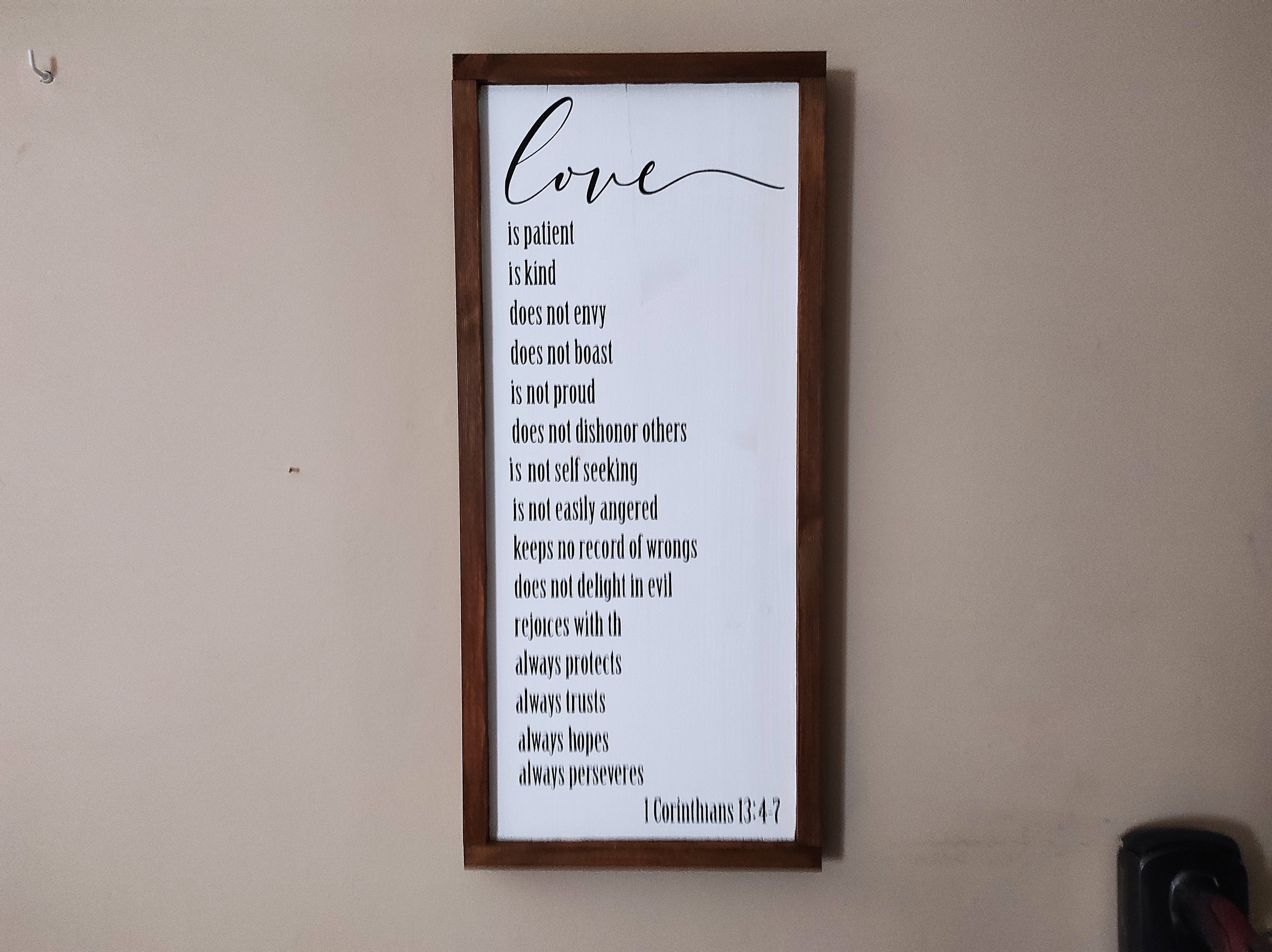 Christian Wood Sign, Bible Verse Wall Art, Scripture Wall Decor,wood ...