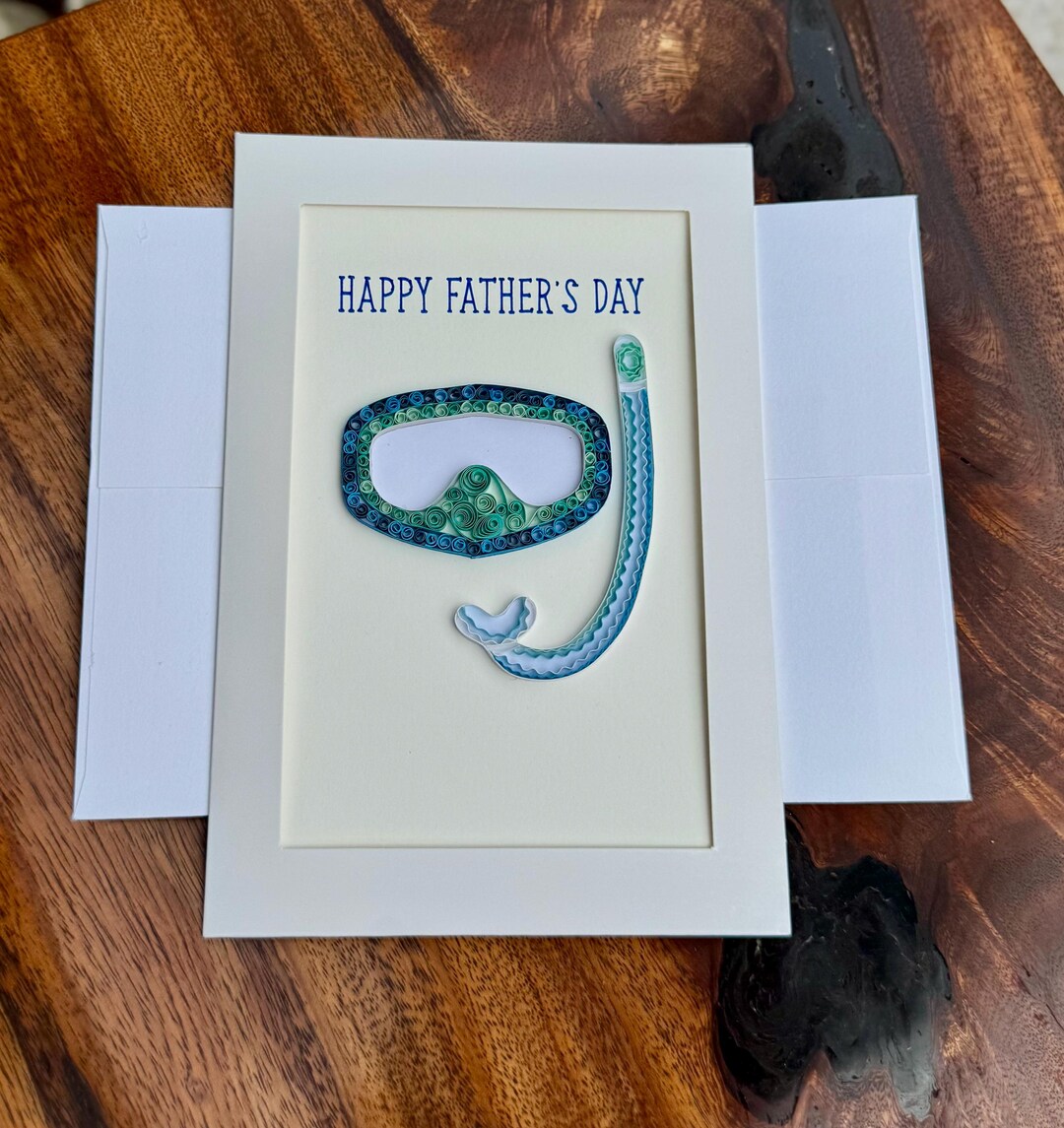 Scuba Diving Card ~ Handmade ~ Quilled ~ Paper Art ~ Can Be ...