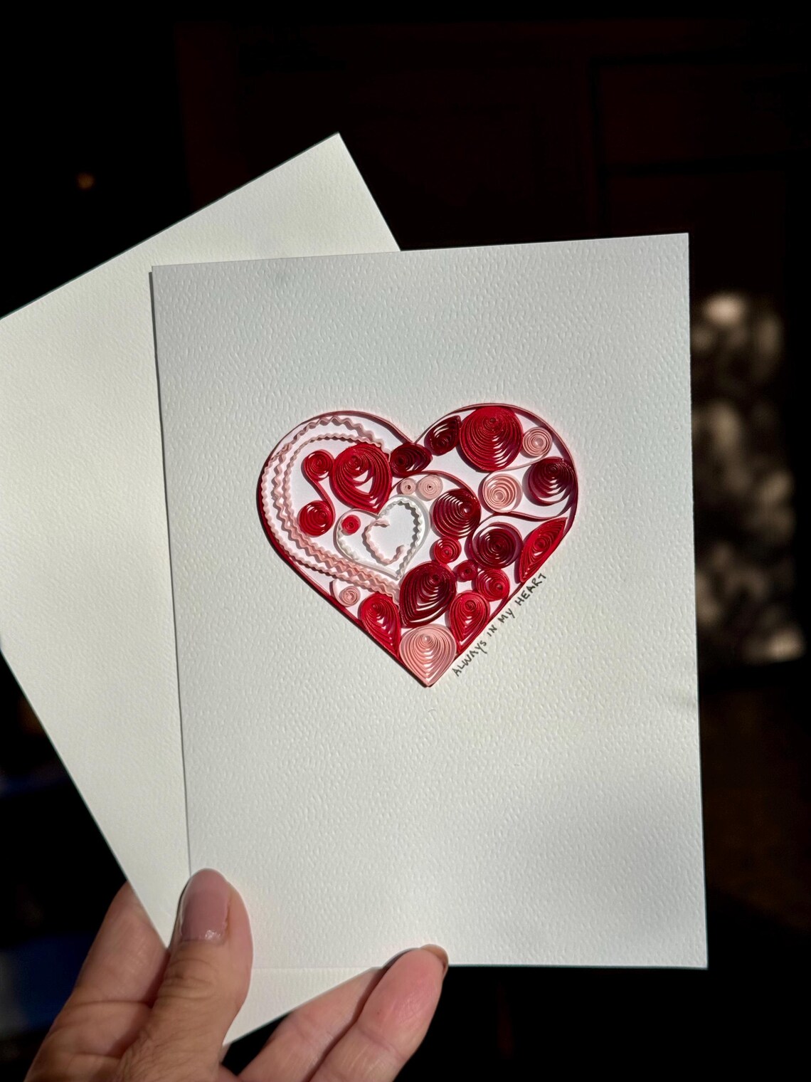 Quilled Paper Heart Card: Personalized Handmade Anniversary Keepsake - Etsy