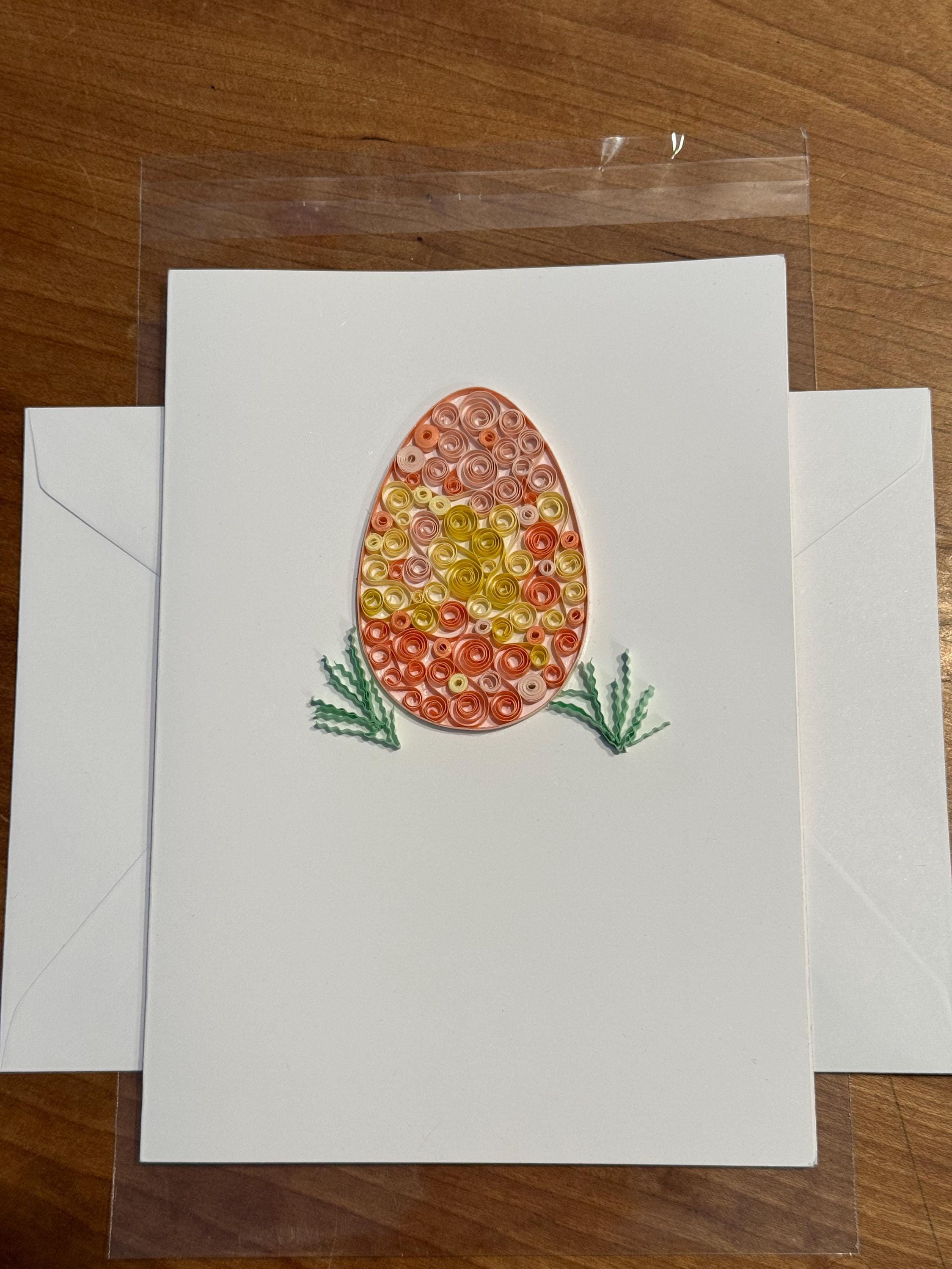 Easter Egg Greeting Card ~ Handmade ~ Quilled, Quilling Paper Art - Etsy
