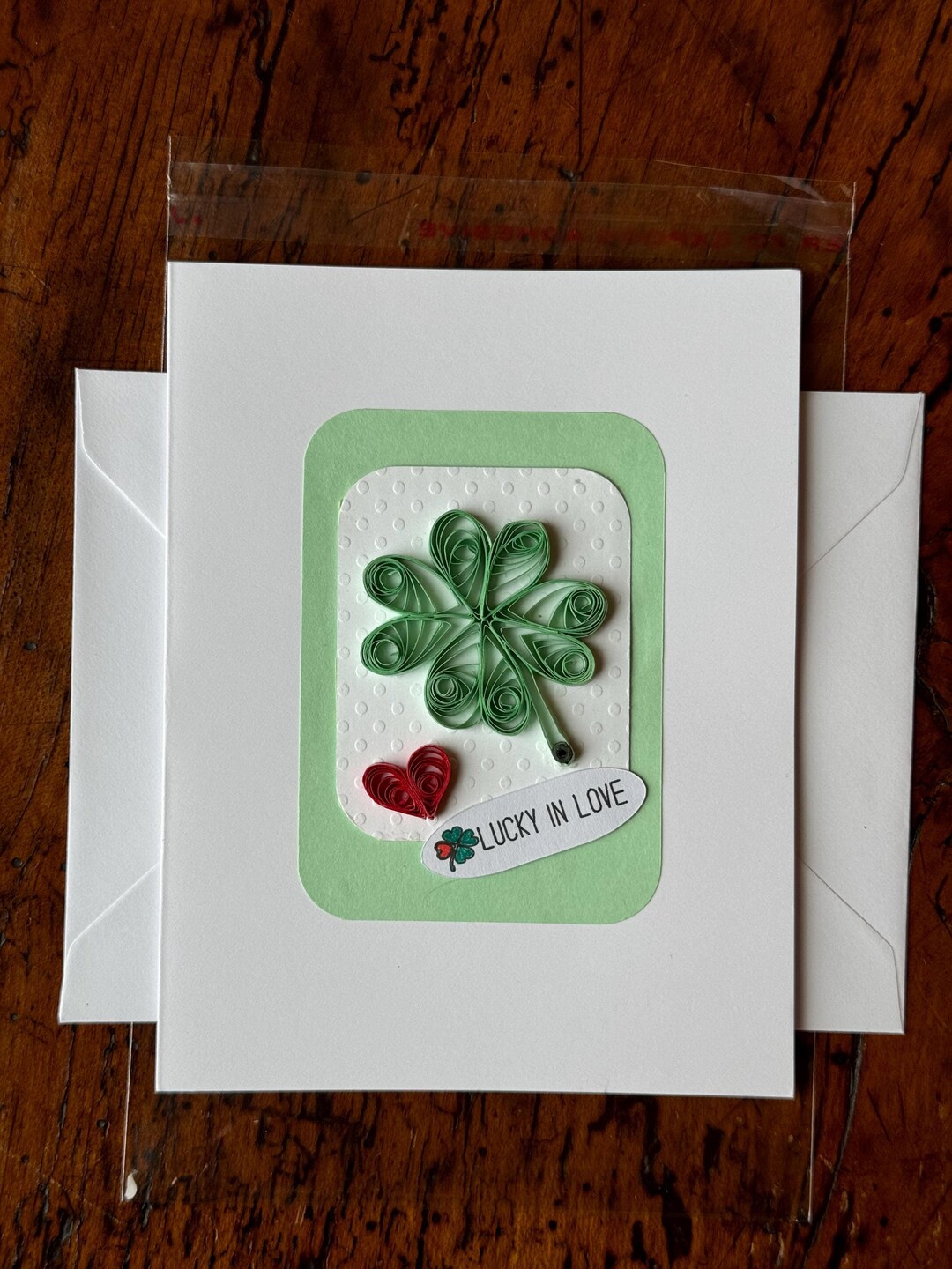 Quilled Four Leaf Clover Card or Framed Gift for St. Patricks Day or ...