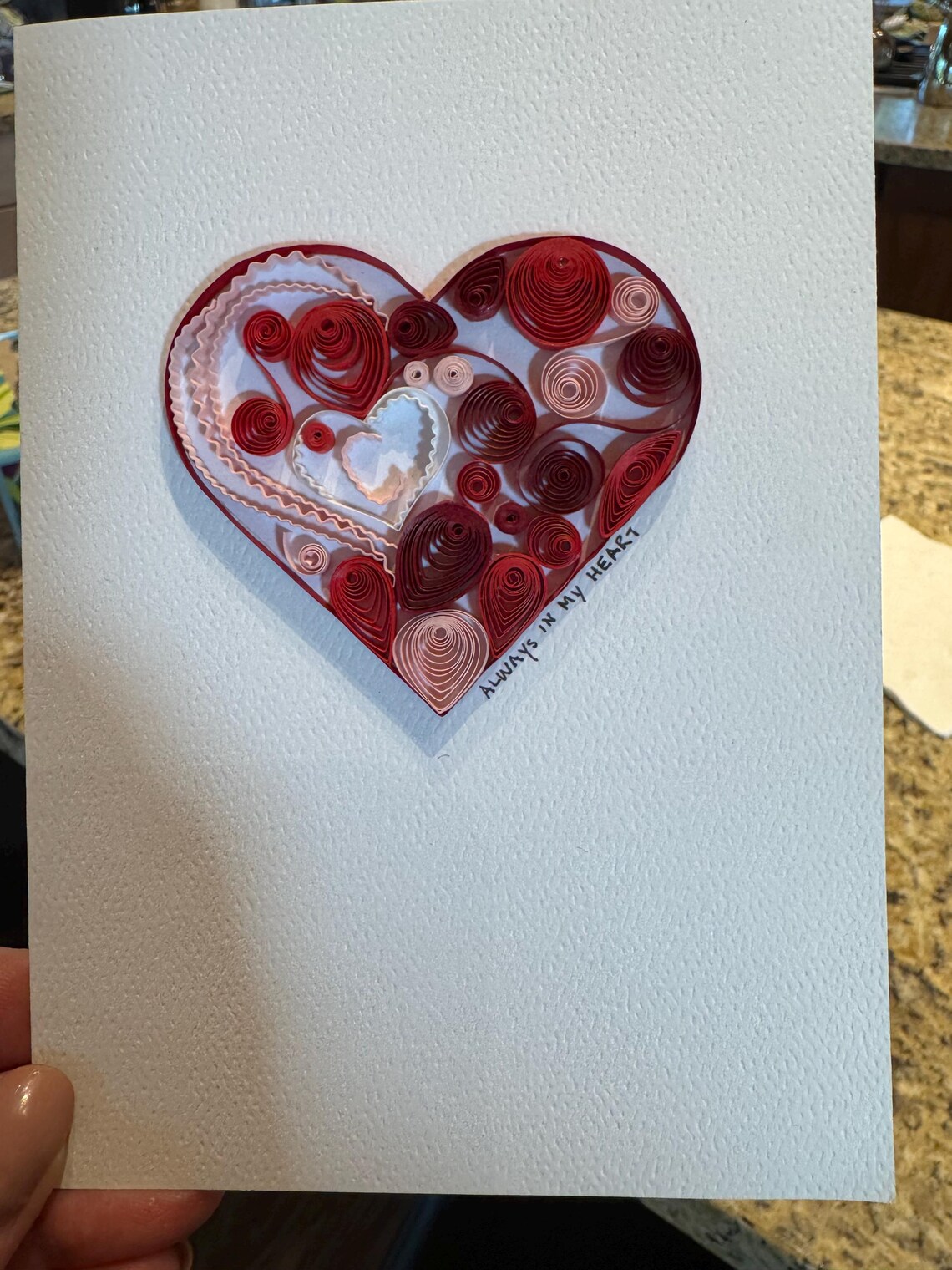 Quilled Paper Heart Card: Personalized Handmade Anniversary Keepsake - Etsy
