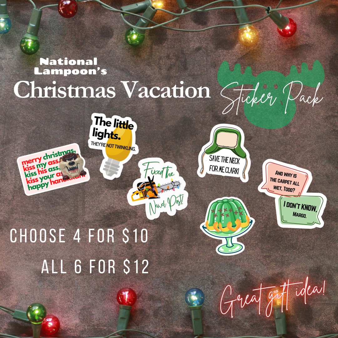 National Lampoon's Christmas Vacation Sticker Pack, Holiday Gift Idea ...