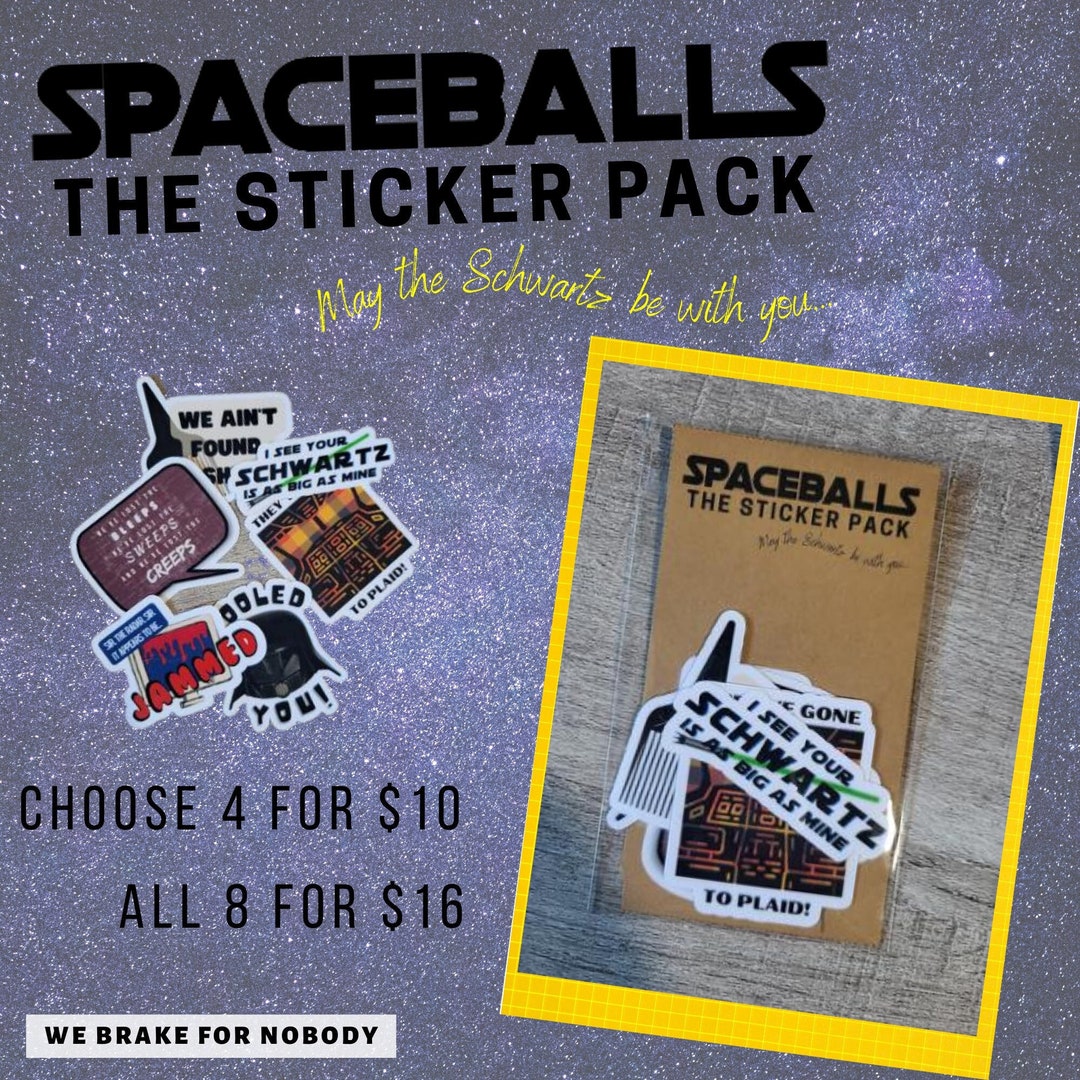 Spaceballs Sticker, Fun Gift Idea, Die Cut Stickers, Movie Sticker ...