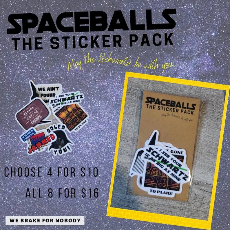 Spaceballs Sticker, Fun Gift Idea, Die Cut Stickers, Movie Sticker ...