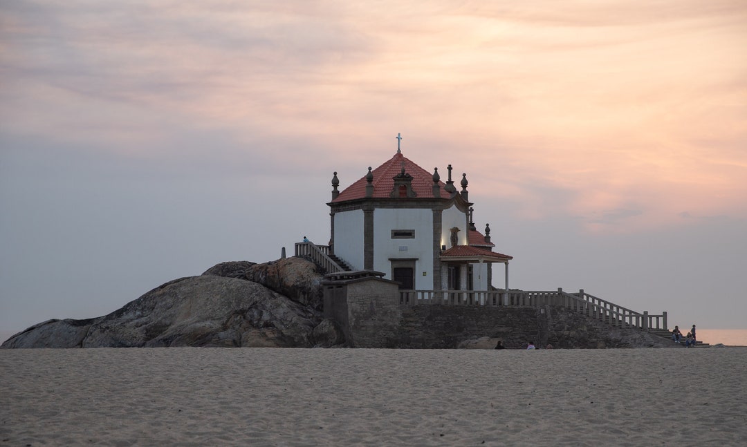 Capelo Do Senhora Da Pedra at Sunset Print Portugal - Etsy